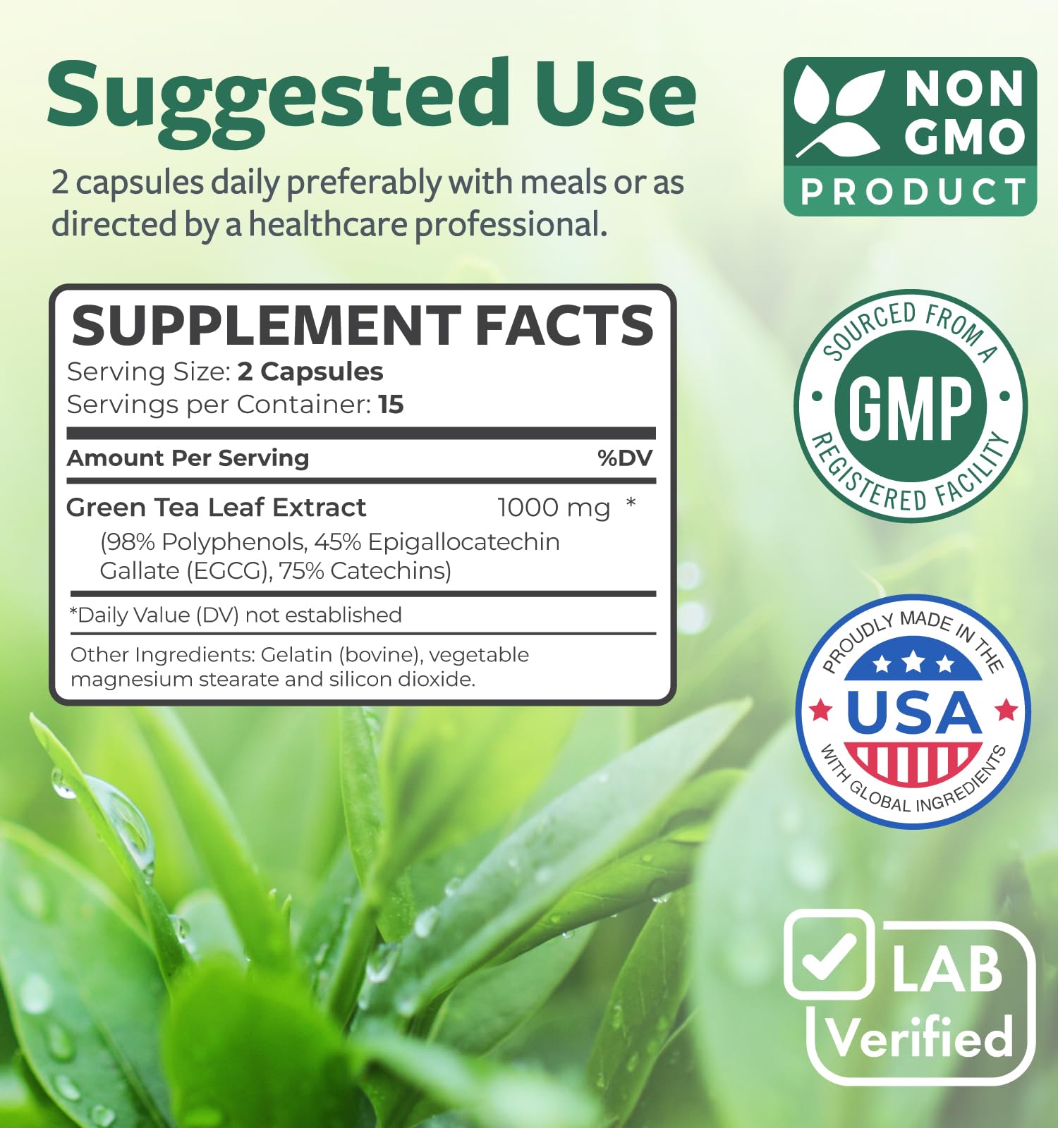 made in the USA green tea