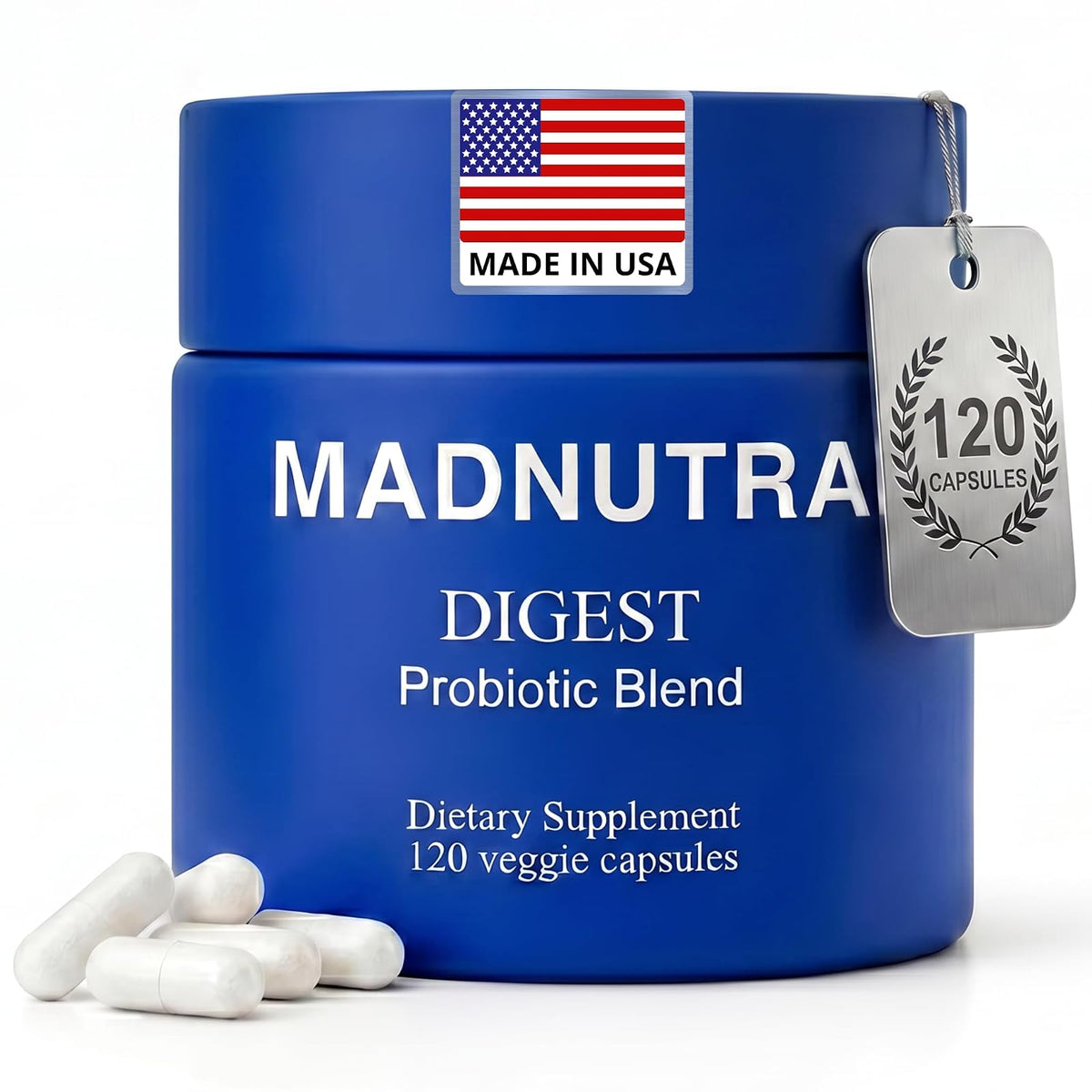 MadNutra probiotic digestive health capsules