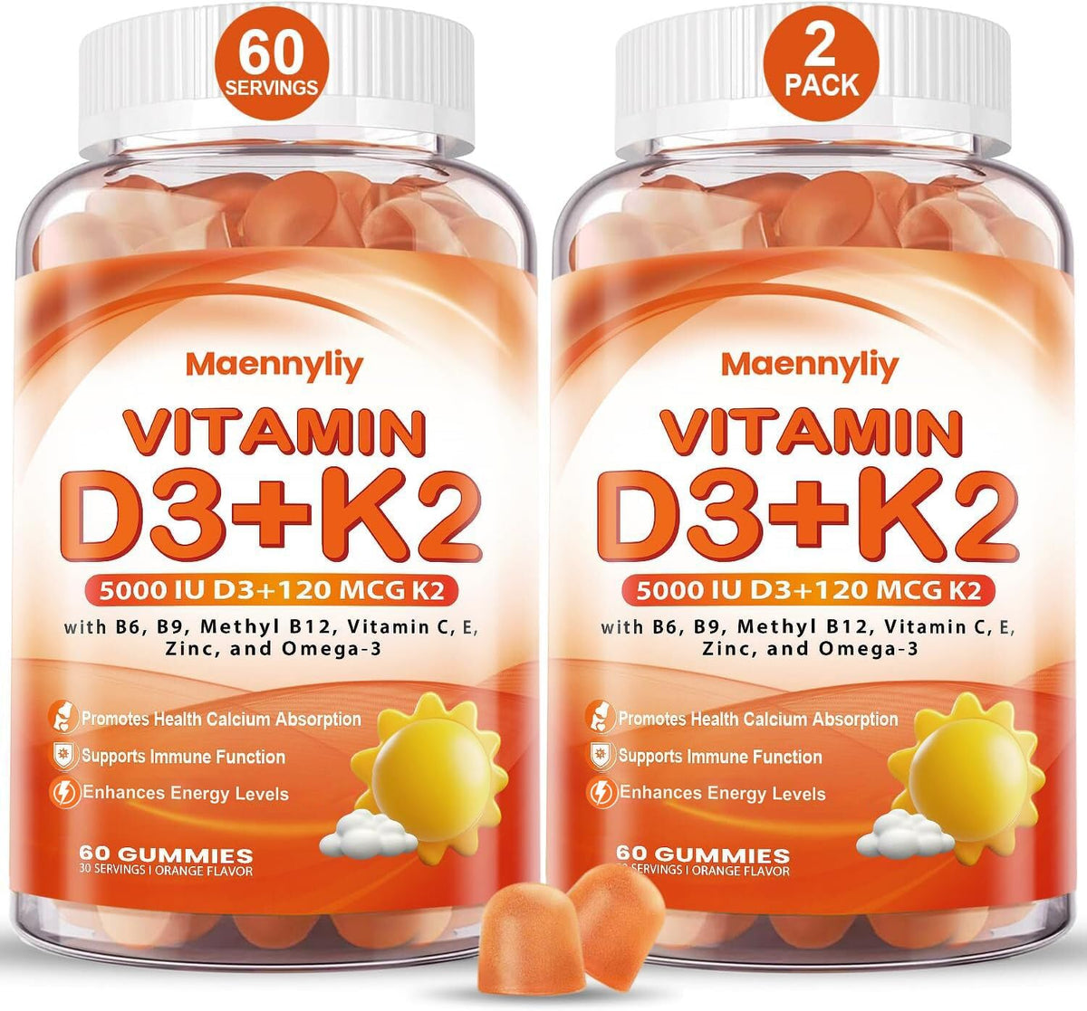 Maennyliy vitamin D3 K2 gummies