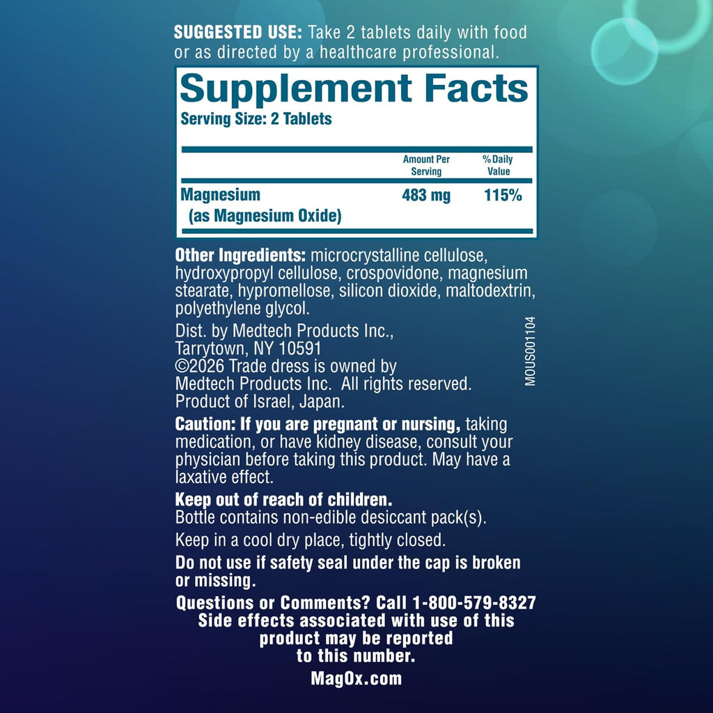 Mag-Ox magnesium for stress relief