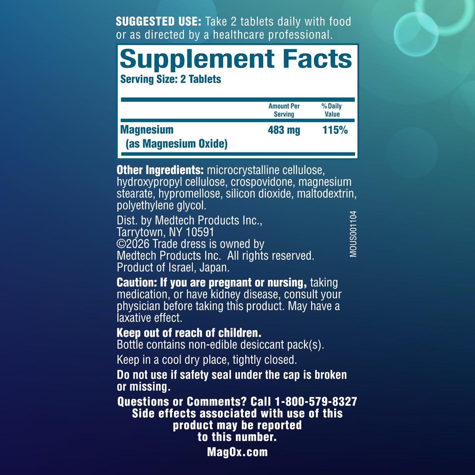 Mag-Ox magnesium for stress relief