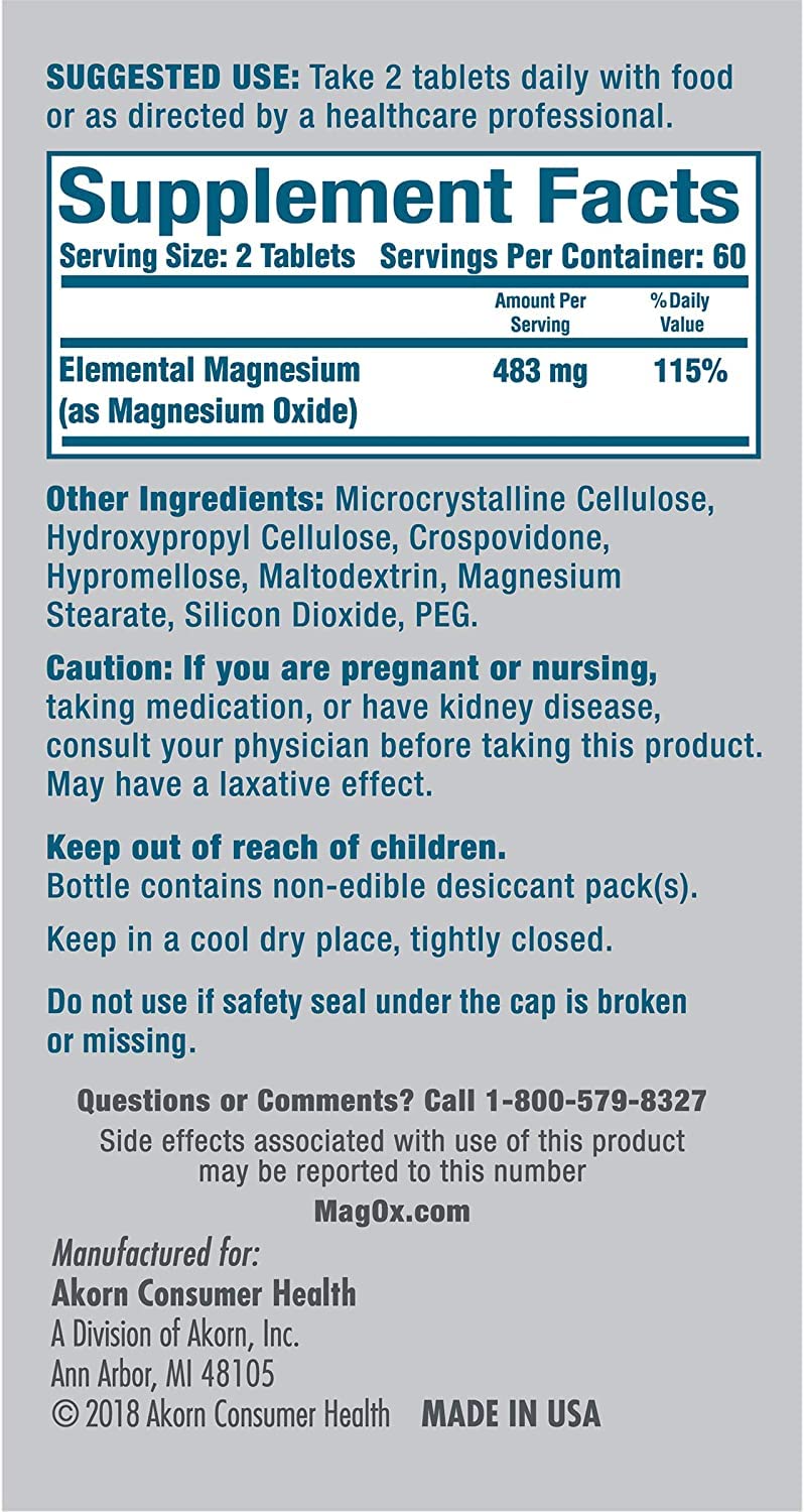 Mag-Ox magnesium tablets for better sleep