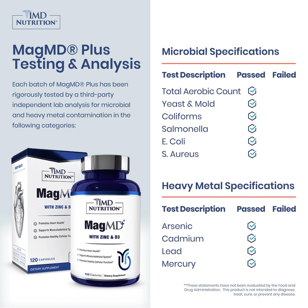 MagMD Plus magnesium with zinc benefits