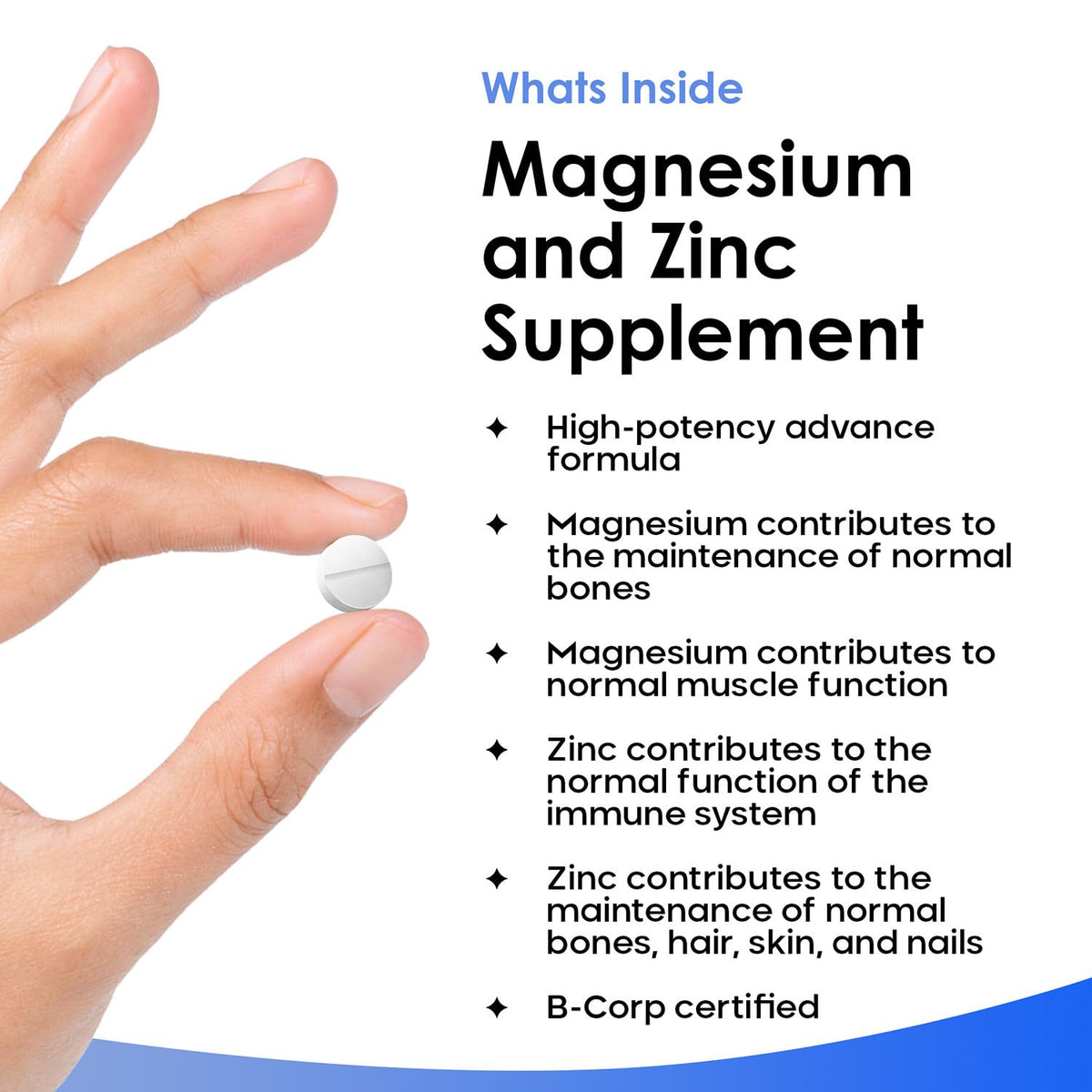 Magnesium 160 mg tablets for muscle support
