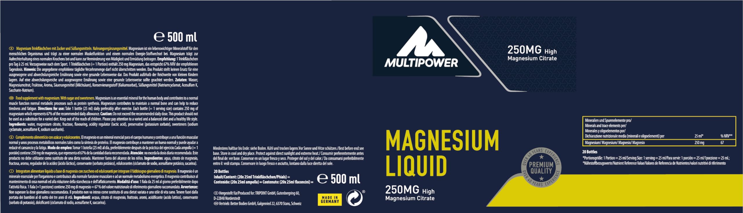 magnesium ampoules for energy boost