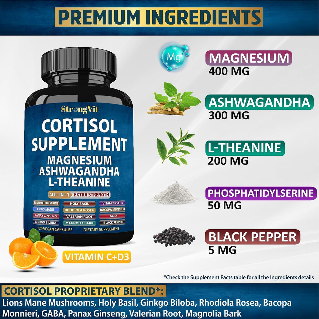 Magnesium and ashwagandha capsules