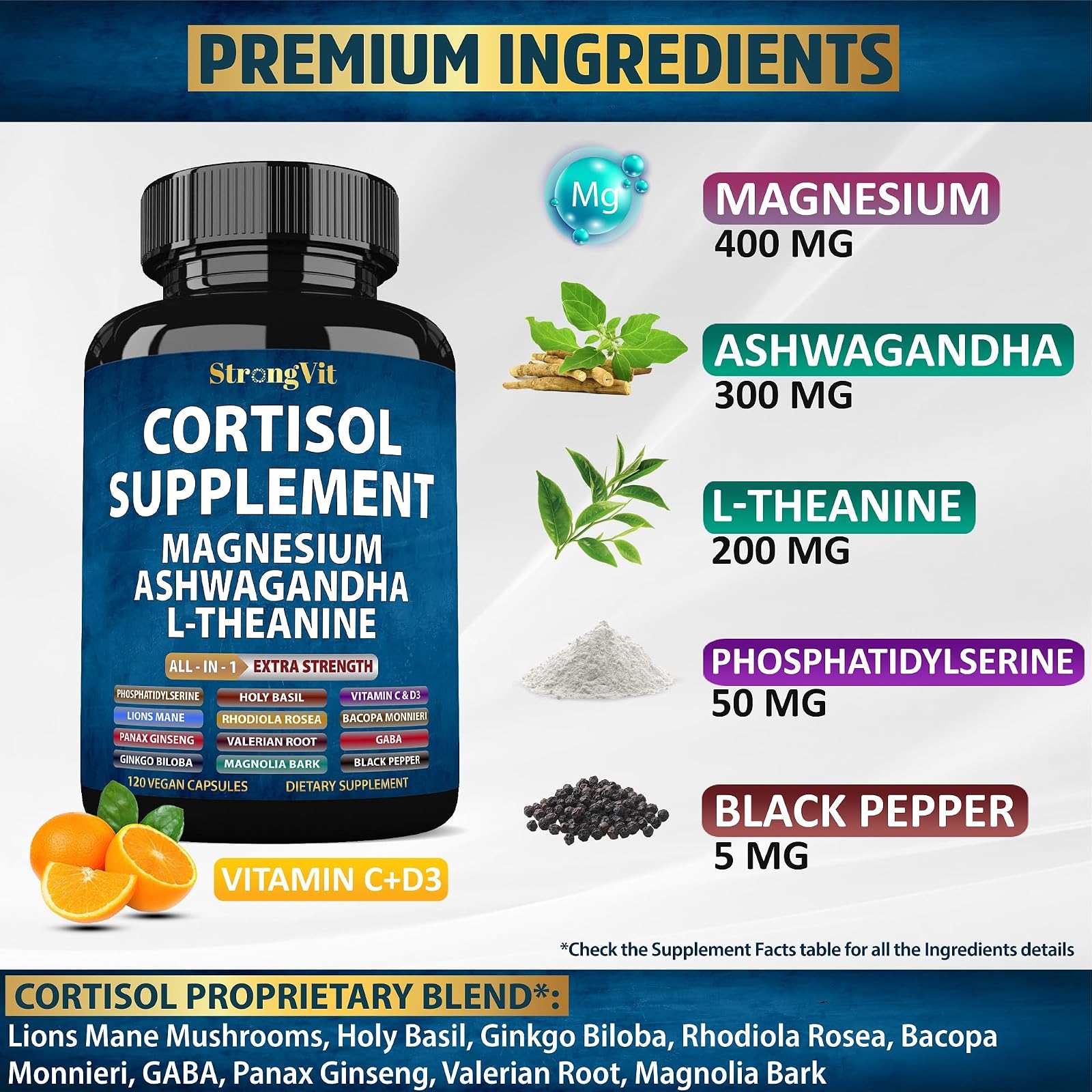 Magnesium and ashwagandha capsules