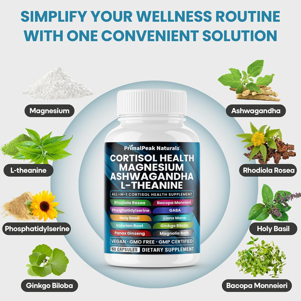 Magnesium and ashwagandha capsules