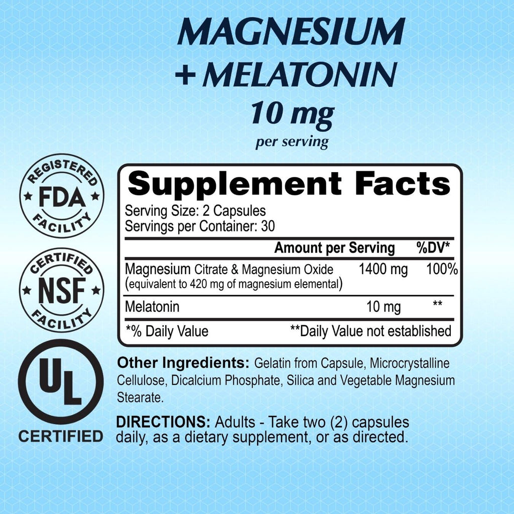Magnesium and melatonin for deep sleep