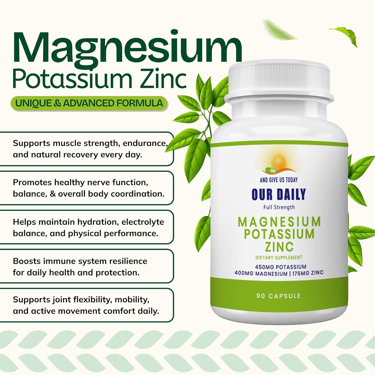 Magnesium and potassium for muscle health