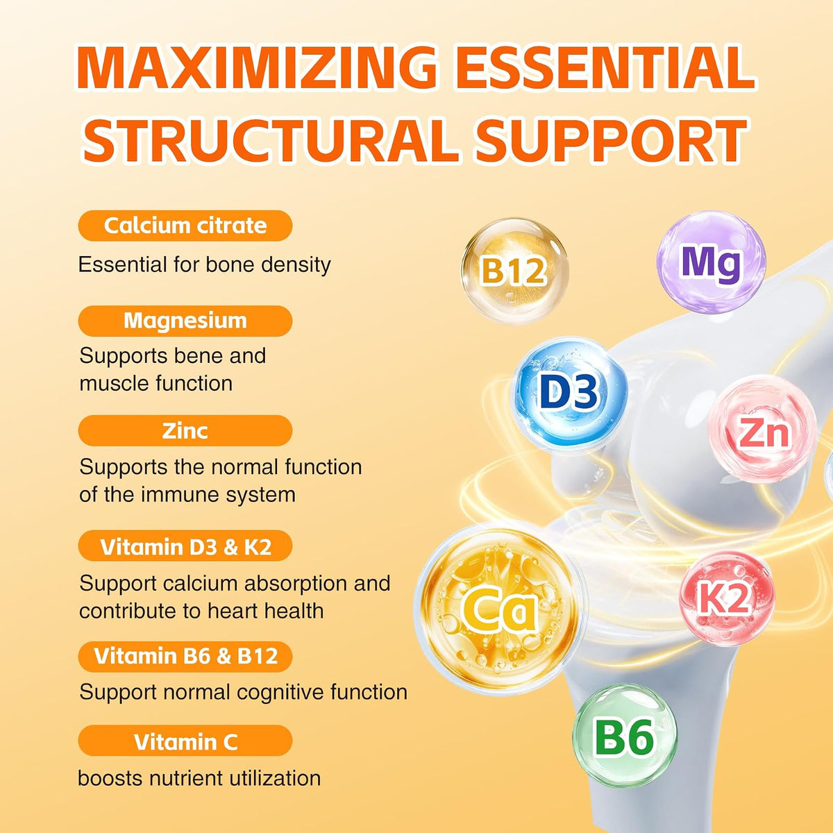 Magnesium and zinc in calcium gummies