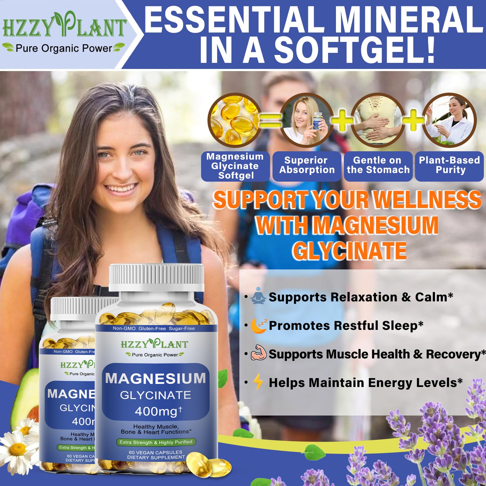 Magnesium bisglycinate for muscle support