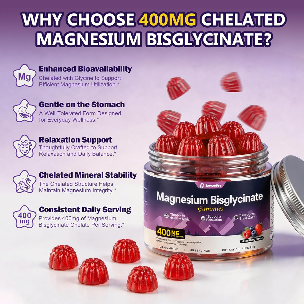 Magnesium Bisglycinate gummies for improved mood