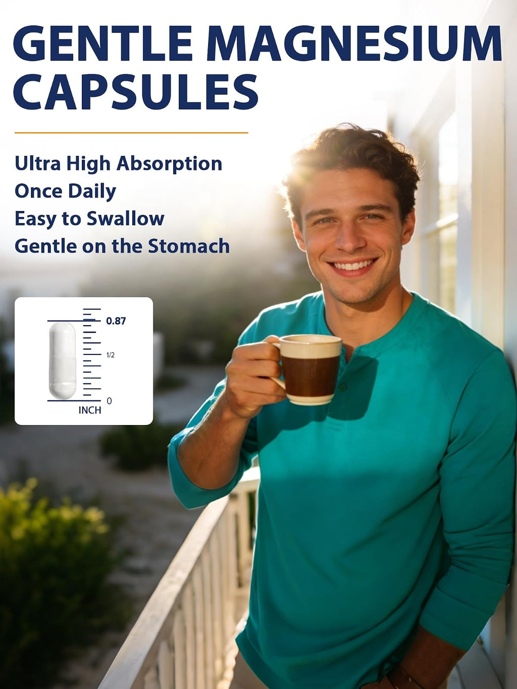 Magnesium capsules for better sleep
