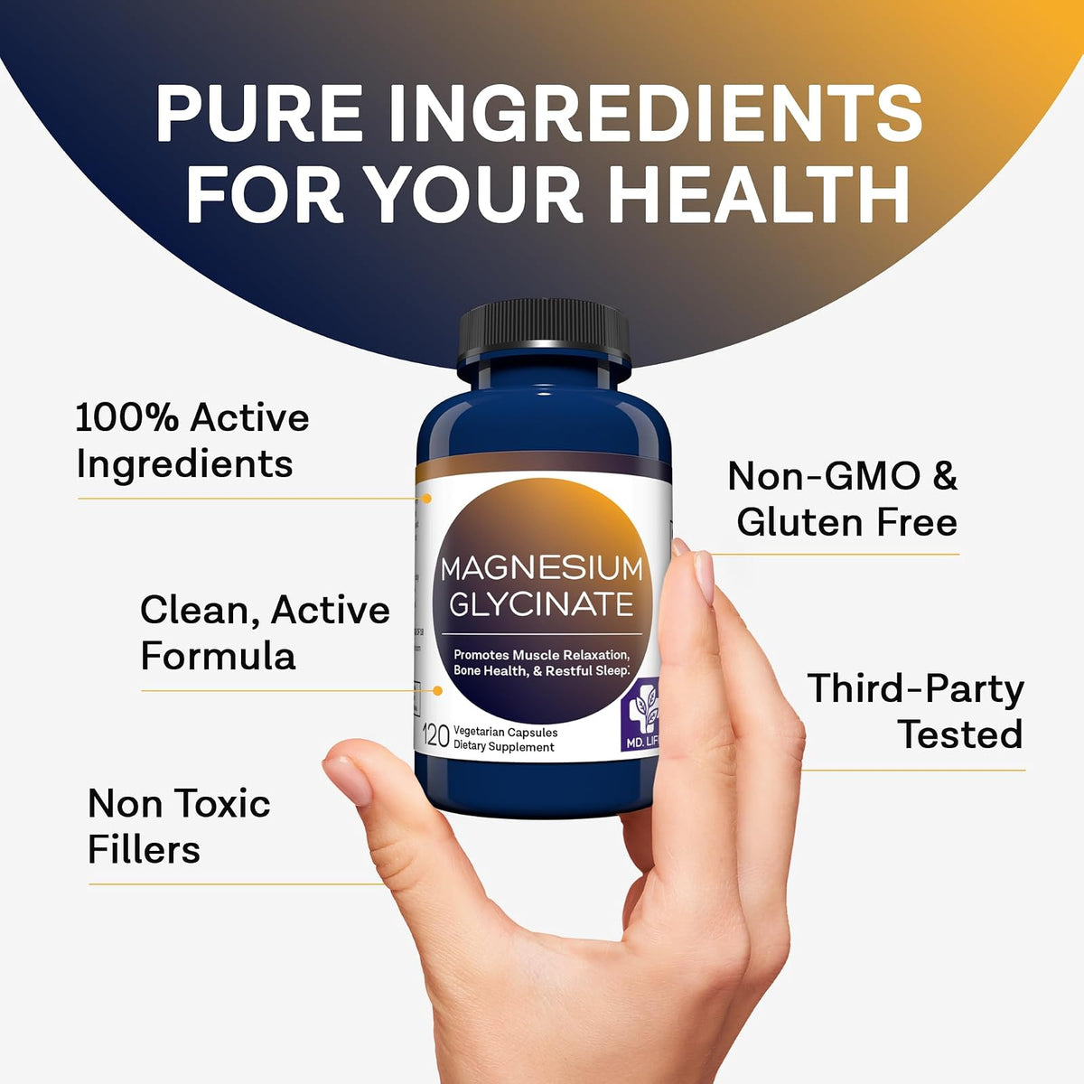 Magnesium capsules for daily wellness
