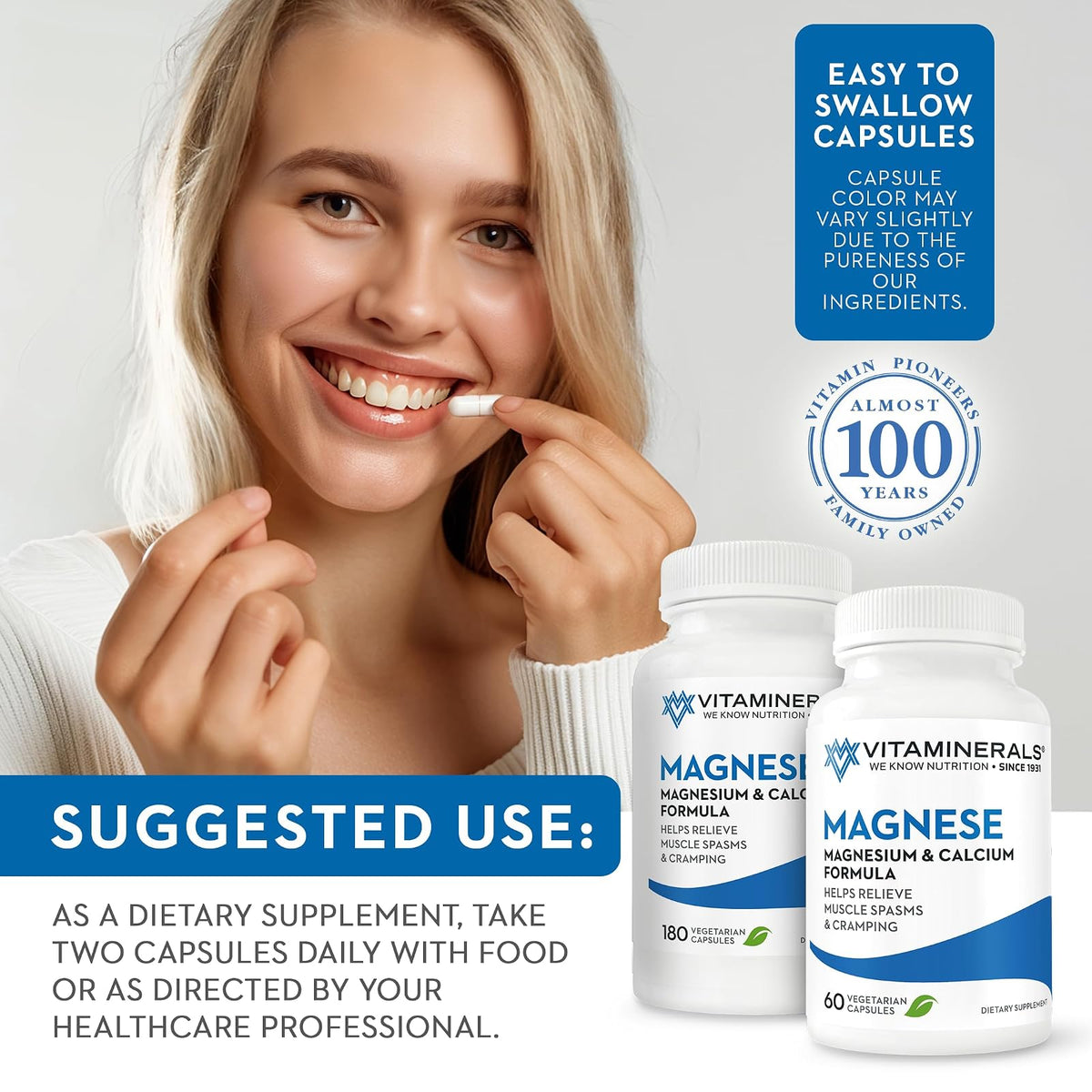Magnesium capsules for daily wellness