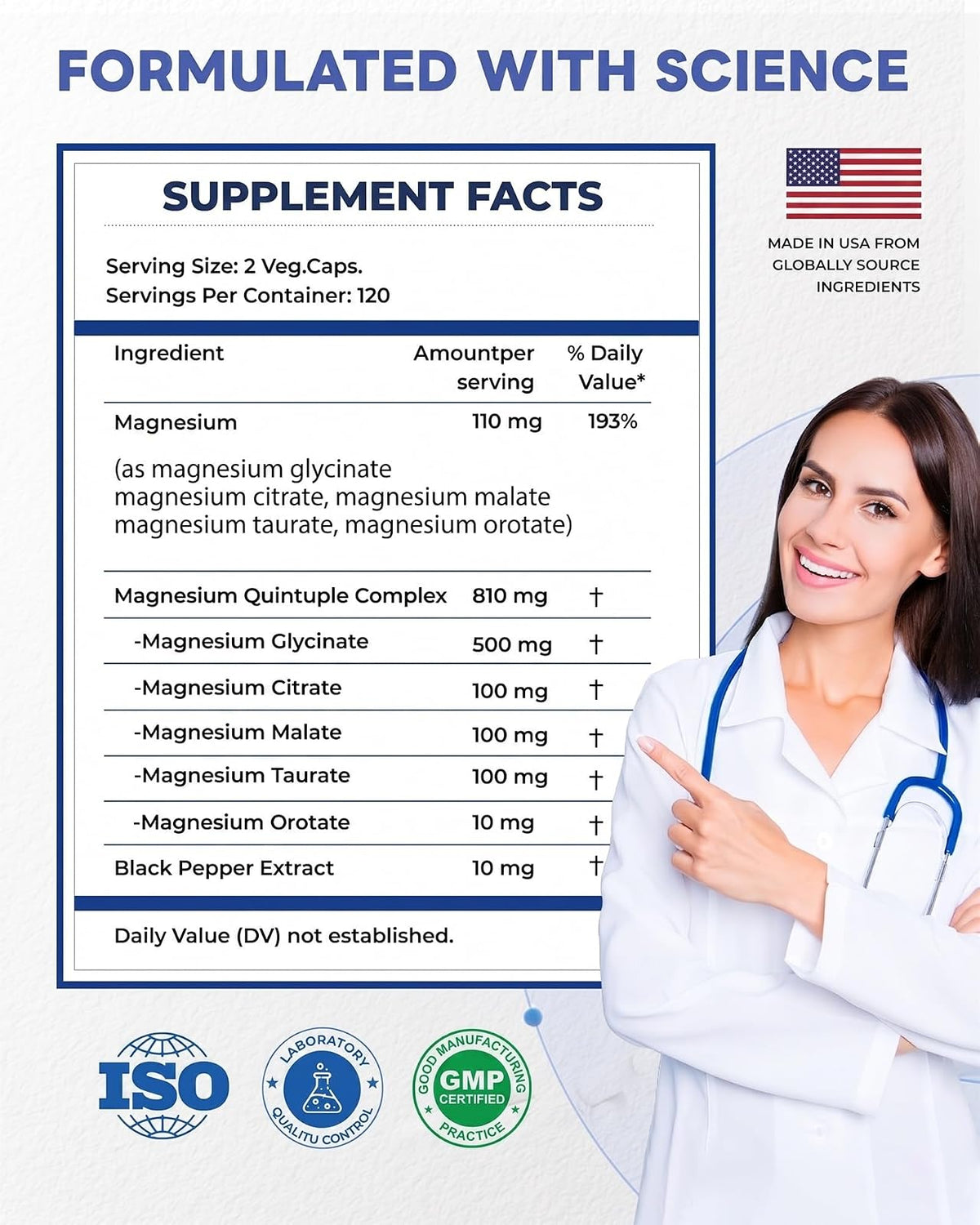 Magnesium capsules for daily wellness