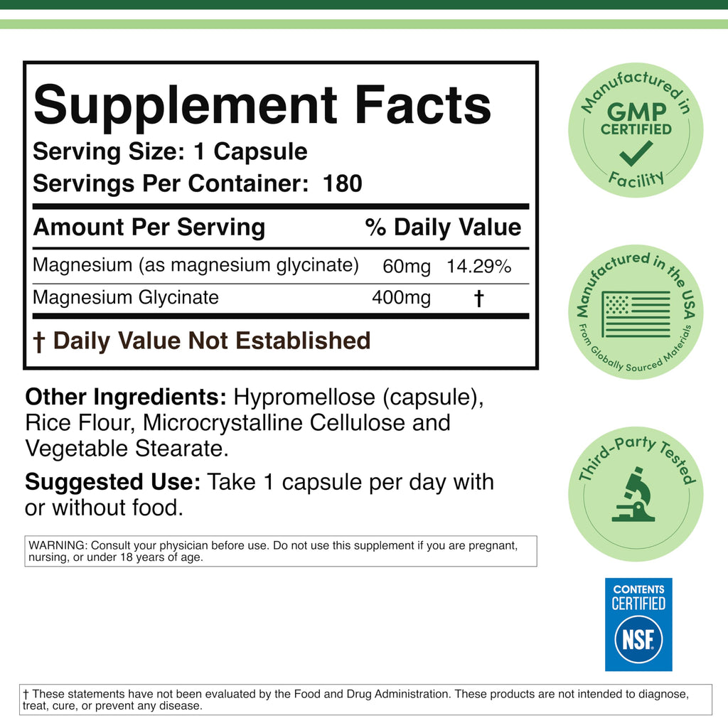 Magnesium capsules for mood support