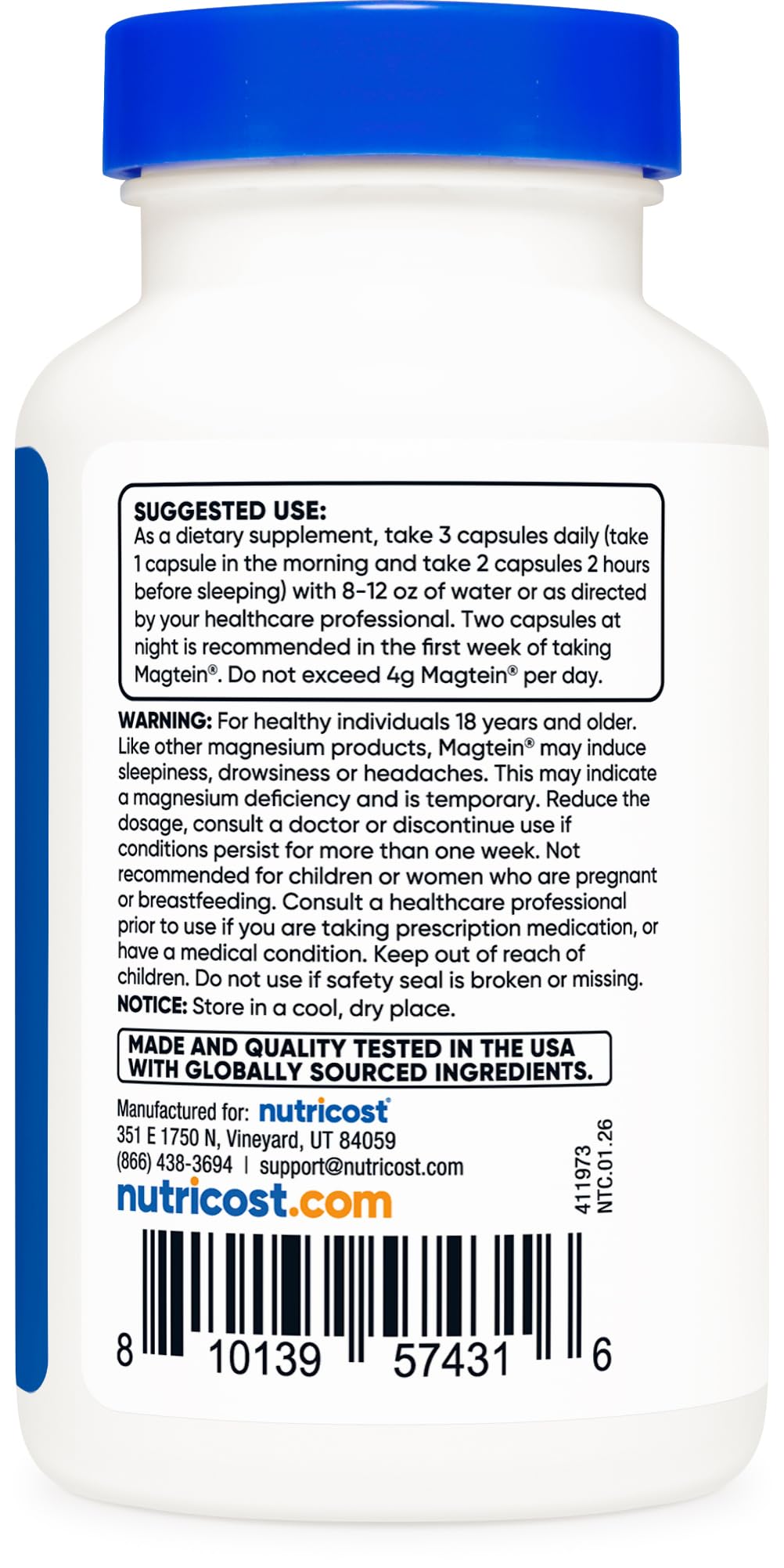 Magnesium capsules for muscle recovery