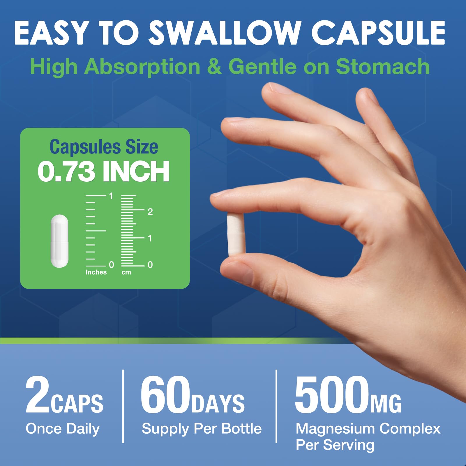 Magnesium capsules for overall wellness
