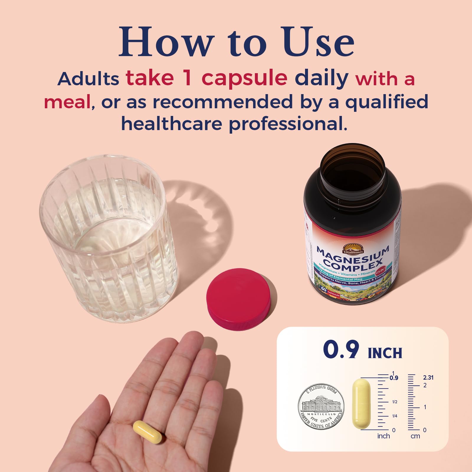 Magnesium capsules for overall wellness