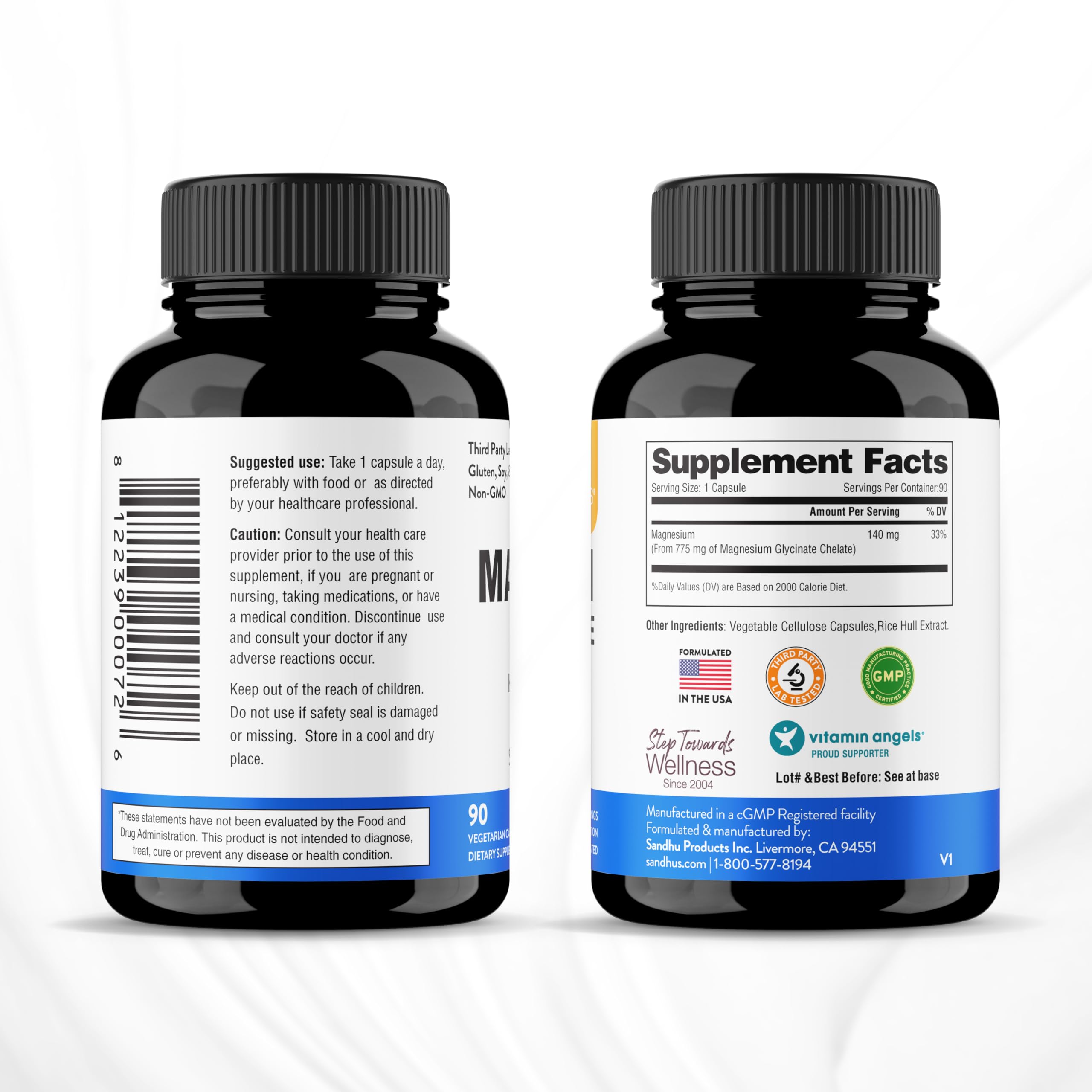 Magnesium capsules for restful sleep support