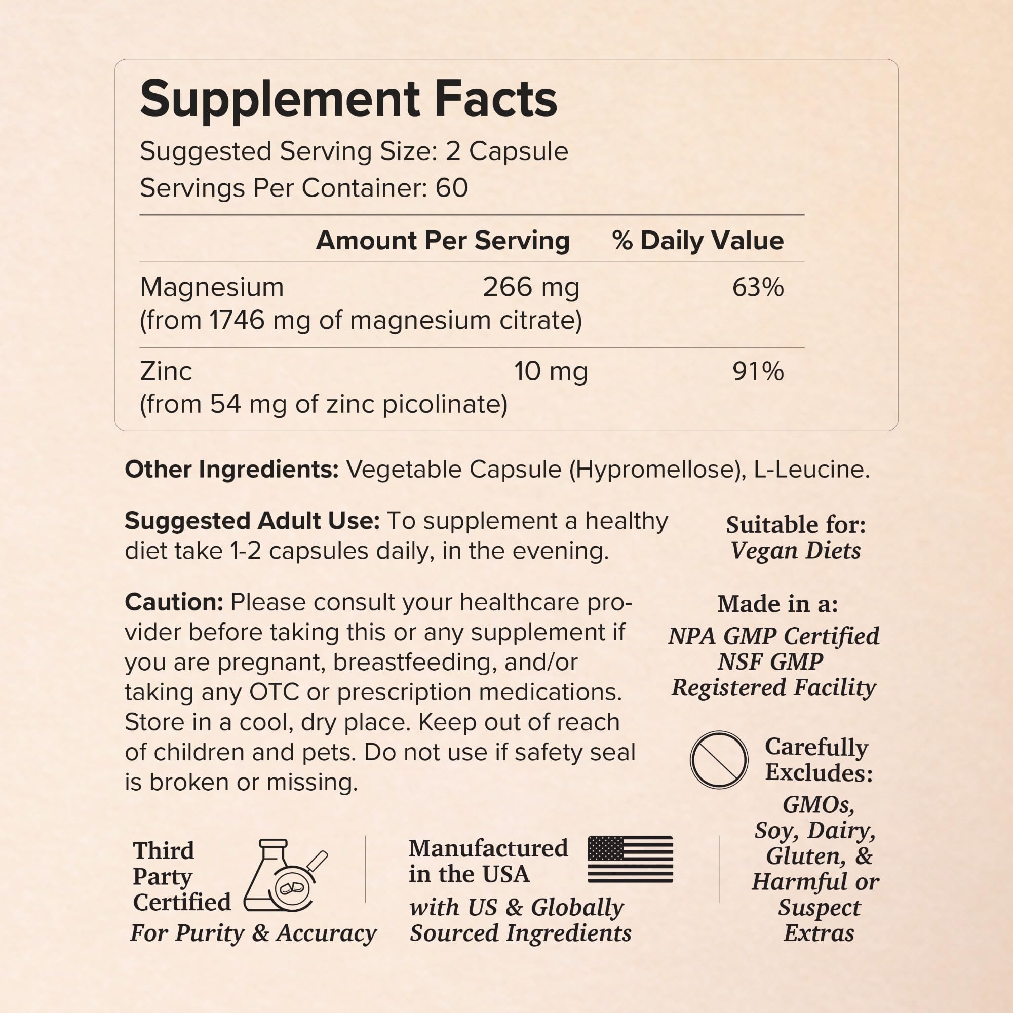 Magnesium capsules for stress relief