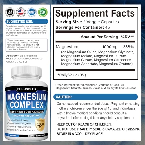 magnesium capsules for stress relief