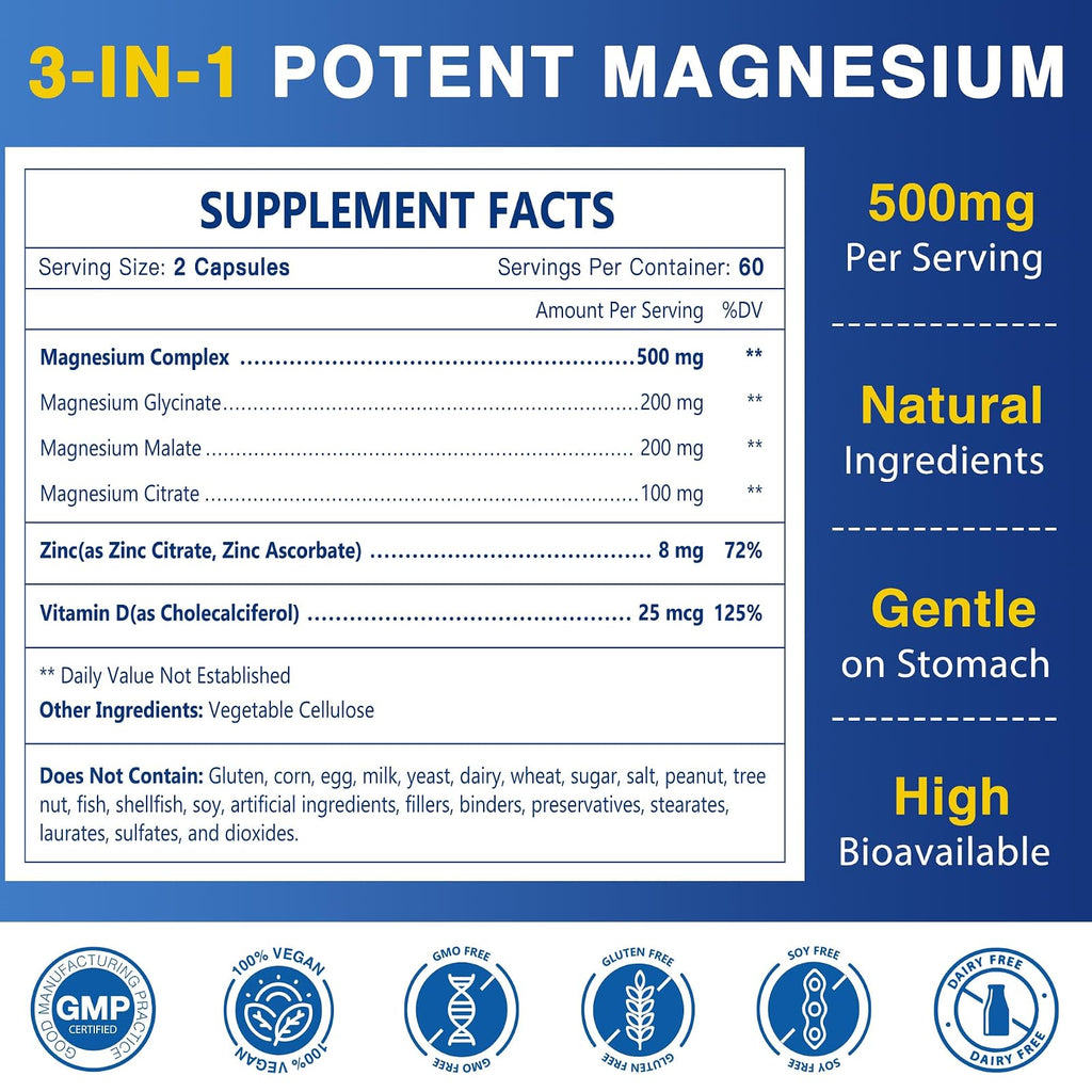 magnesium capsules for stress relief