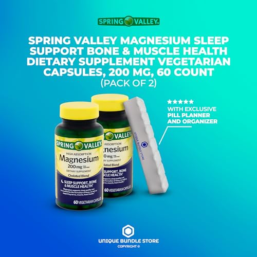Magnesium capsules with 7 day pill organizer