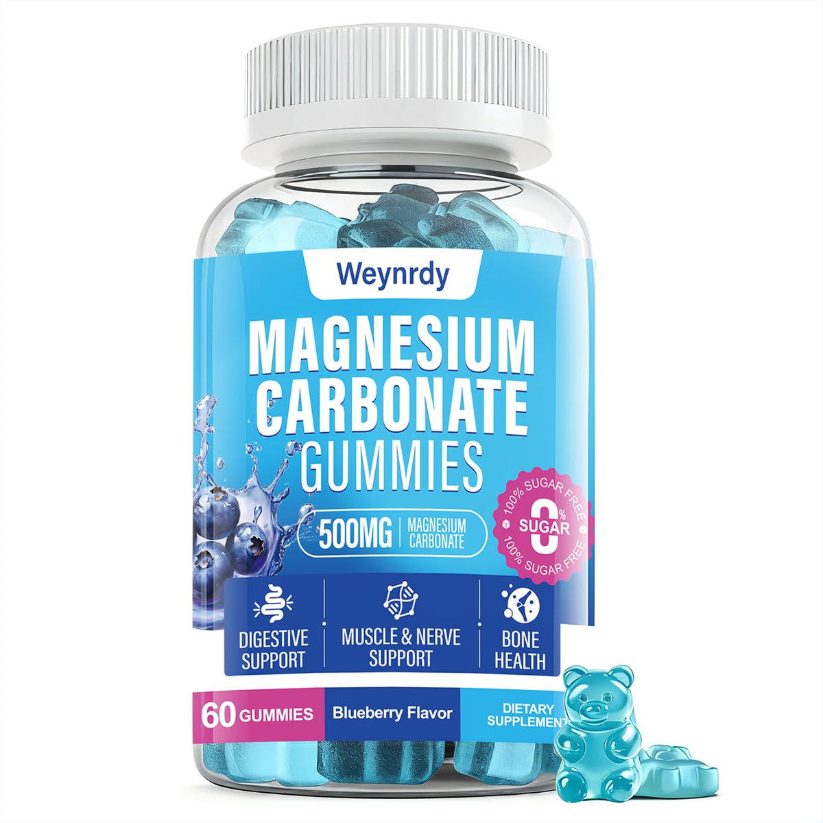 Magnesium carbonate gummies for relaxation