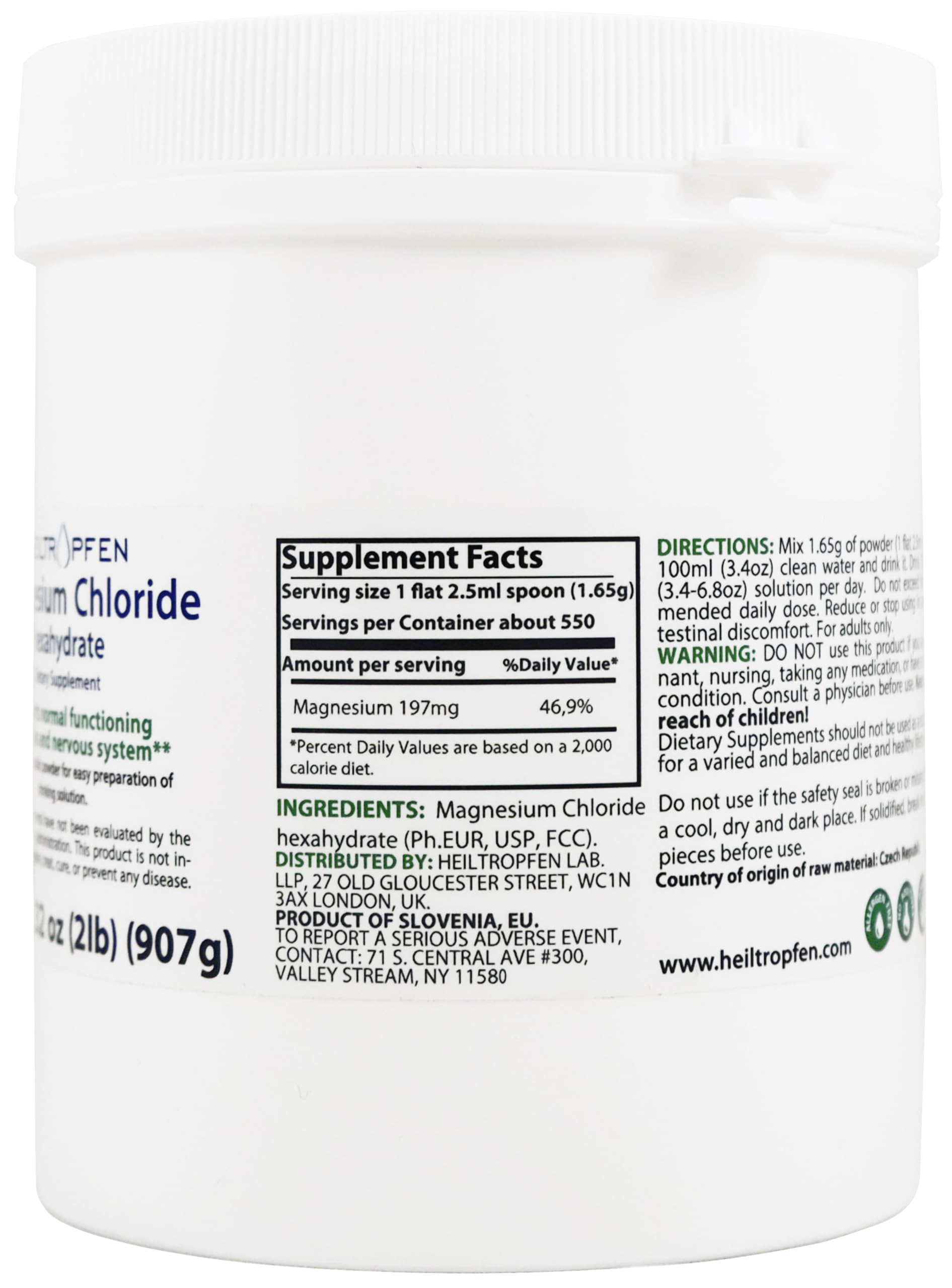 magnesium chloride for relaxation therapy