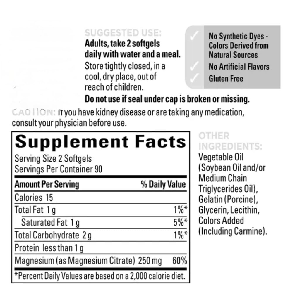 Magnesium Citrate 250 mg for muscle support