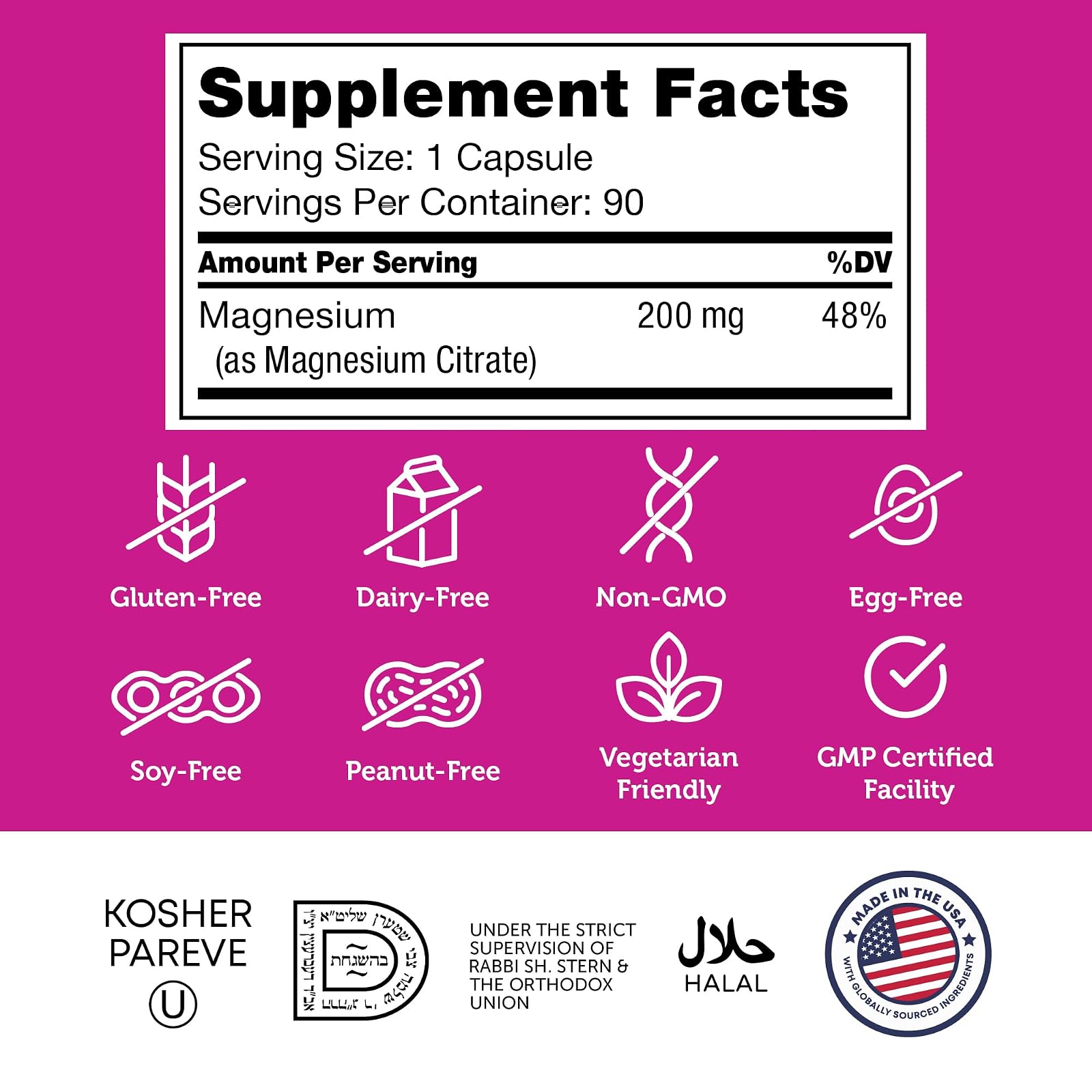 Magnesium Citrate capsules for better sleep