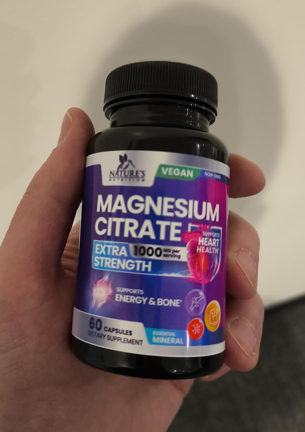 Magnesium citrate capsules for daily wellness