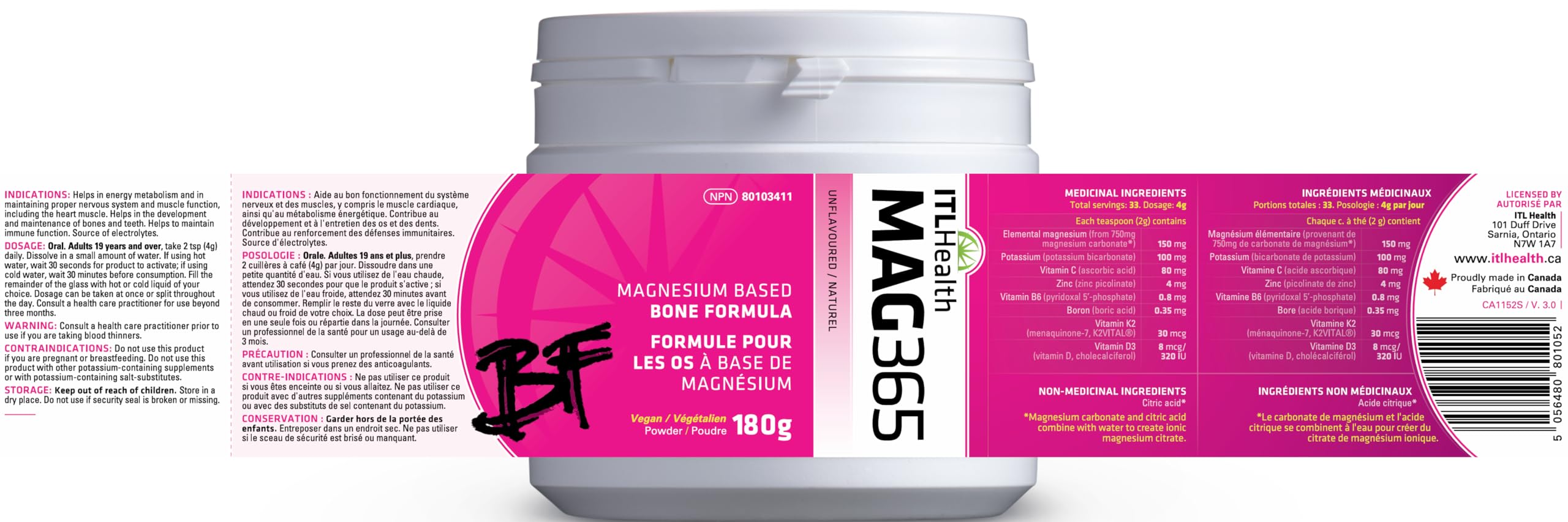 magnesium citrate for bone support