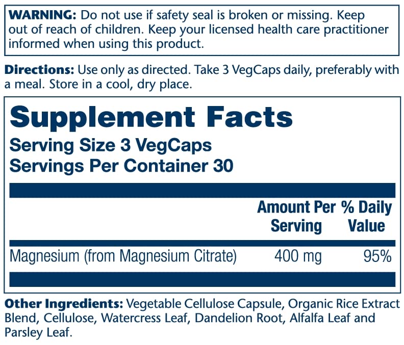 Magnesium citrate for calm and relaxation
