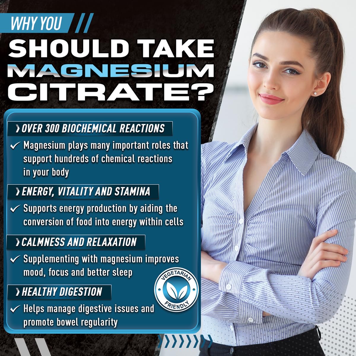 Magnesium citrate for calming effects