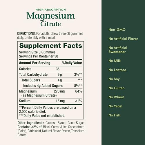 magnesium citrate for daily nutrition