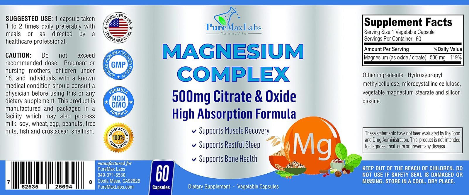 Magnesium citrate for digestive health