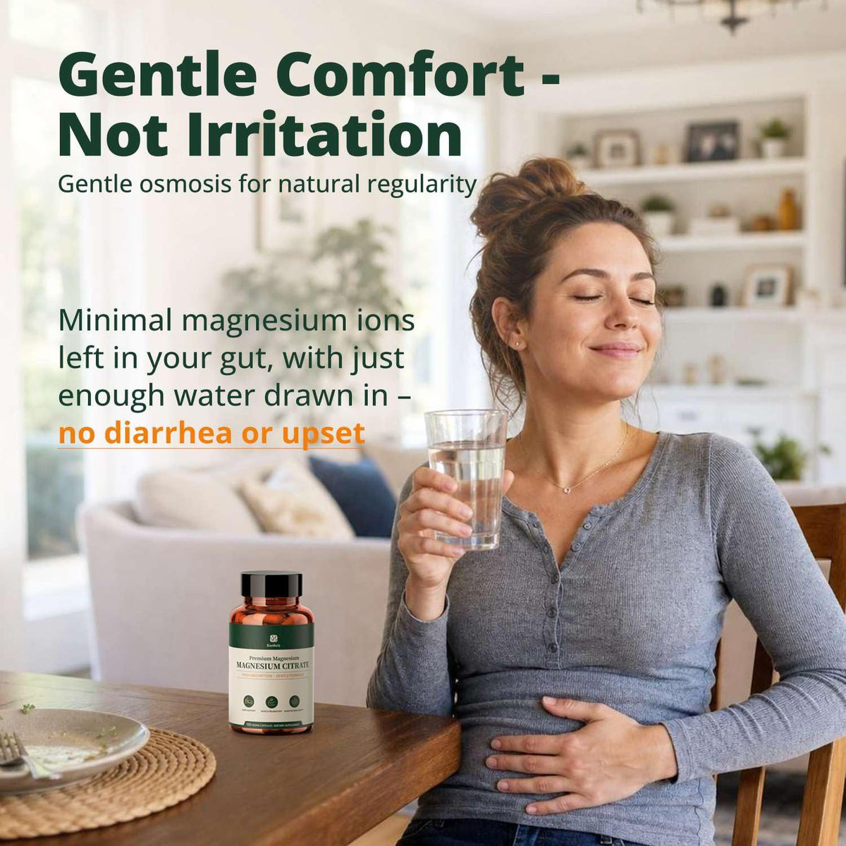 Magnesium citrate for digestive health