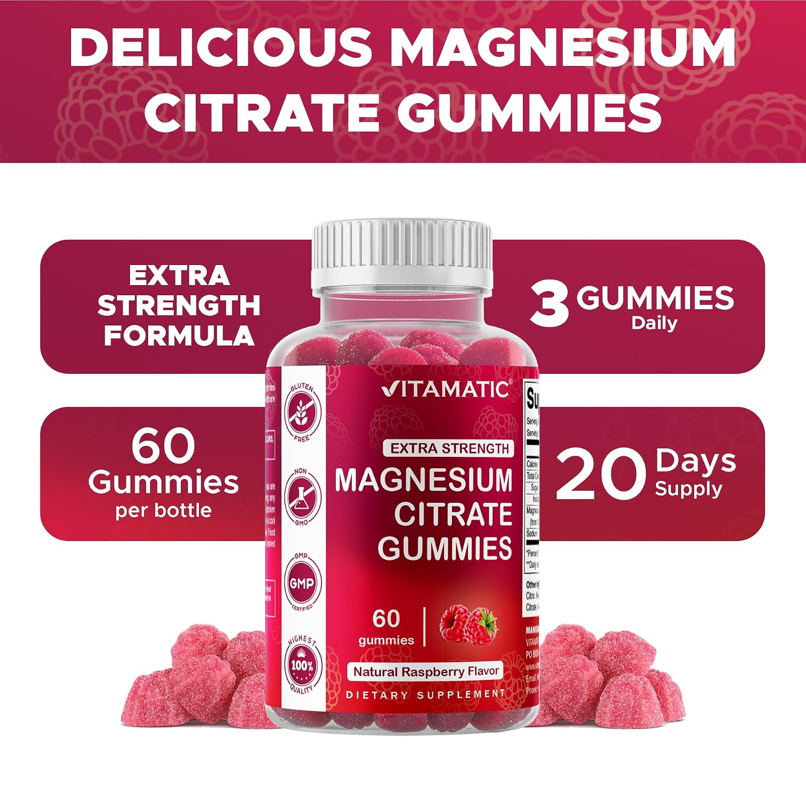 Magnesium citrate for improved energy levels