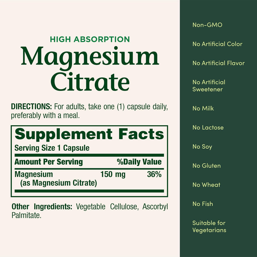 magnesium citrate for muscle function