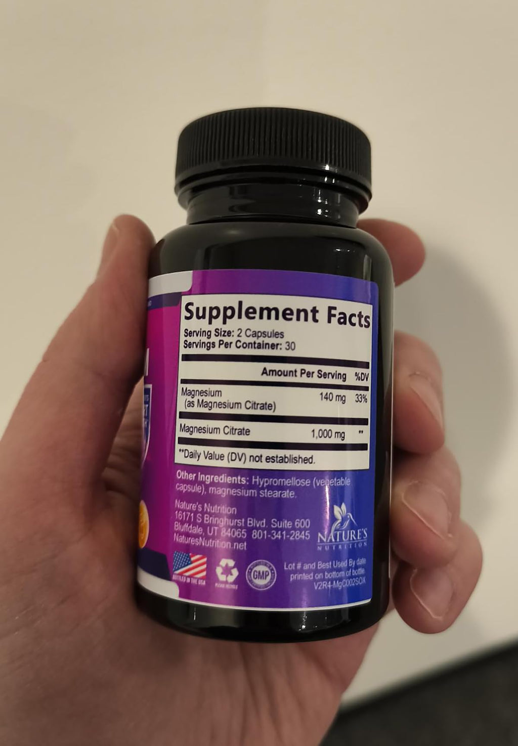 Magnesium citrate for muscle recovery