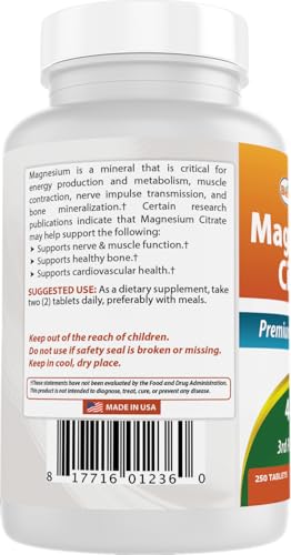 Magnesium citrate for muscle recovery