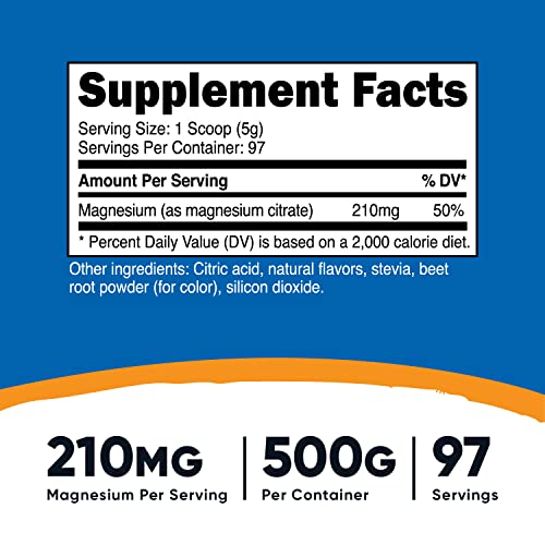 Magnesium citrate for muscle relaxation