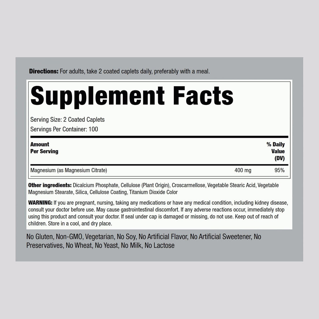 magnesium citrate for muscle relaxation