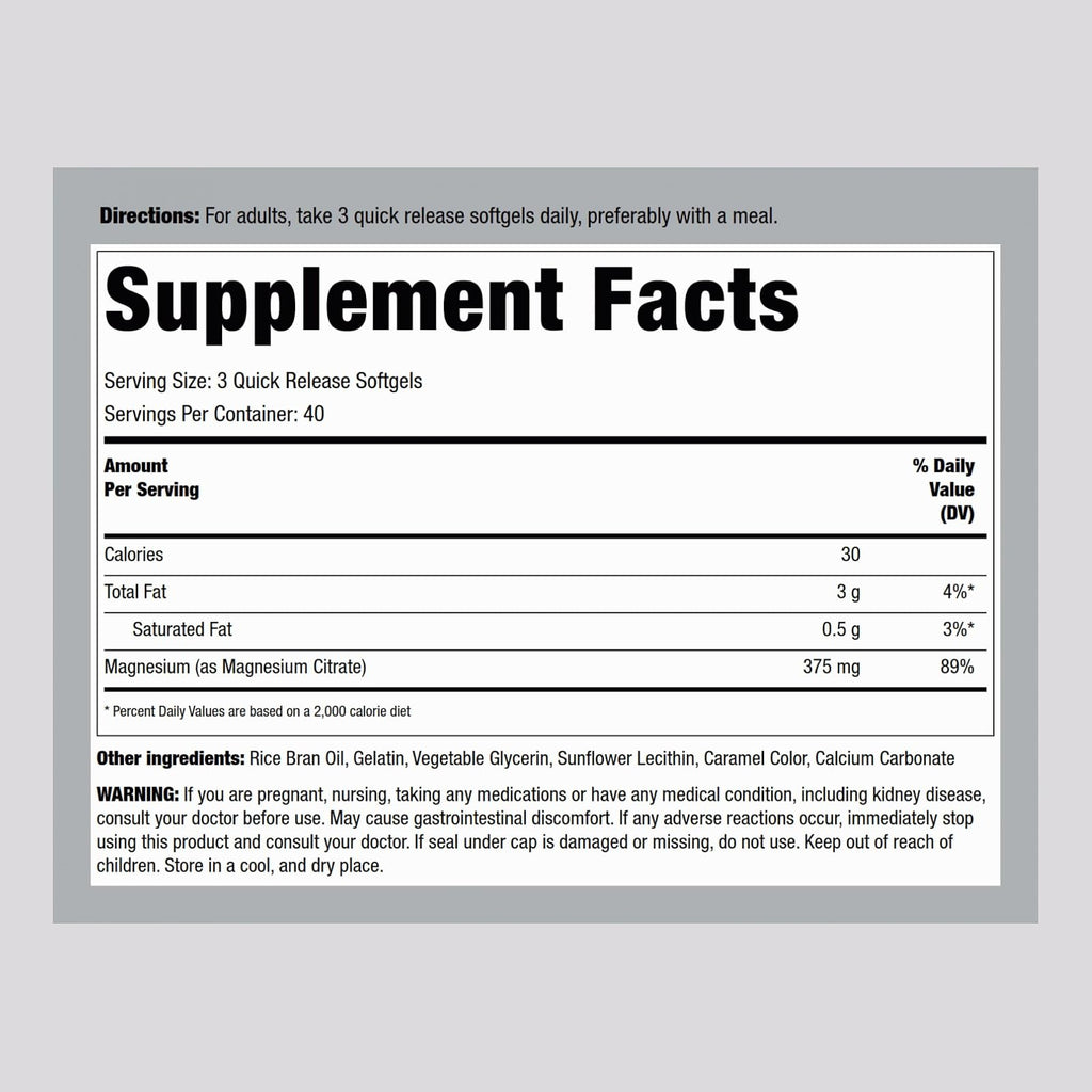 magnesium citrate for muscle relaxation