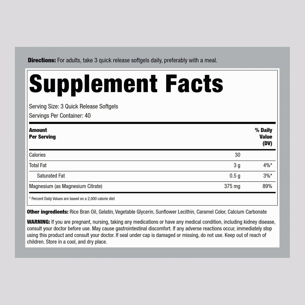 magnesium citrate for muscle relaxation