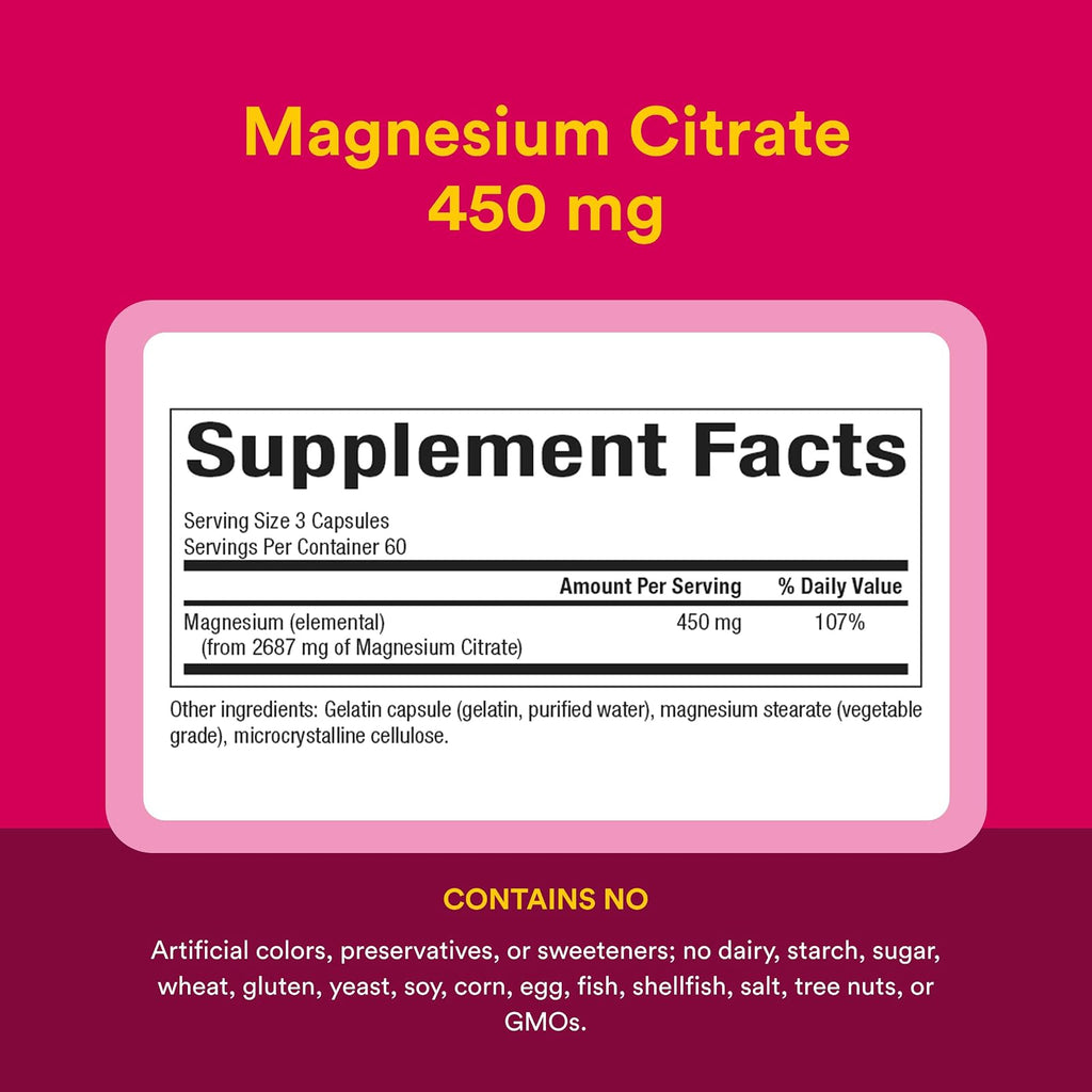 magnesium citrate for muscle relief